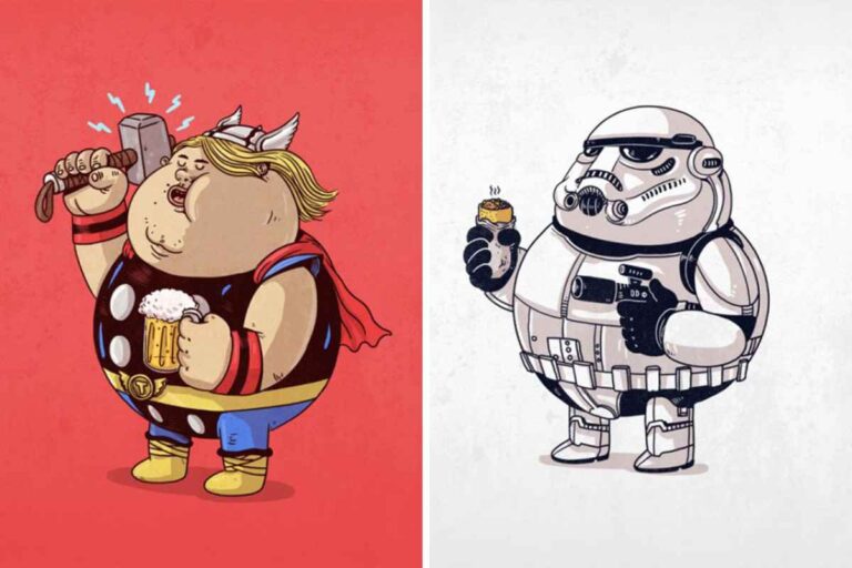 The Famous Chunkies: Personajes de Cultura Pop en Versión Obesa por ...